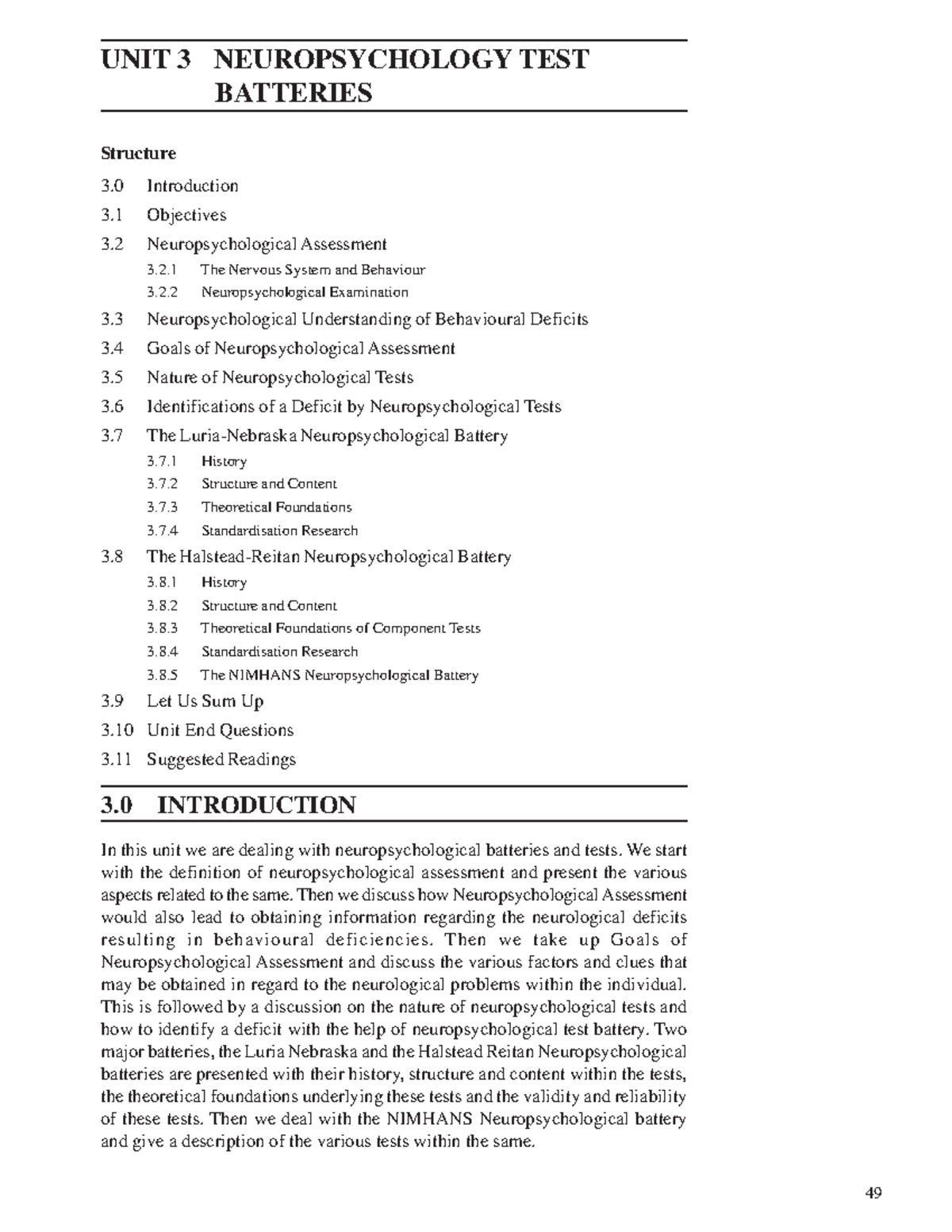 Unit-3 - ignou notes - Neuropsychological UNIT 3 NEUROPSYCHOLOGY TEST ...