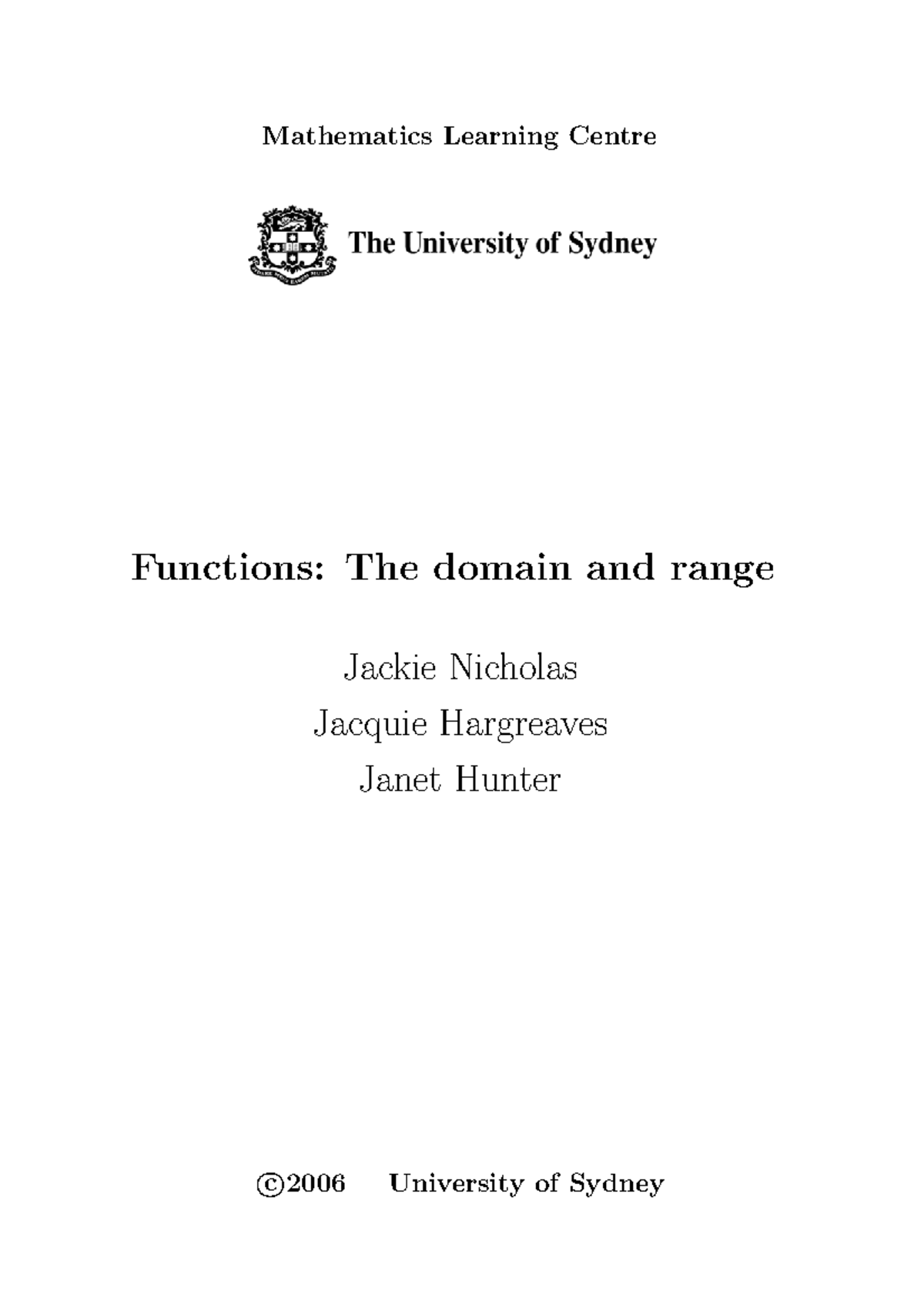 Functions: Understanding Domain and Range for Mathematics (MATH101 ...