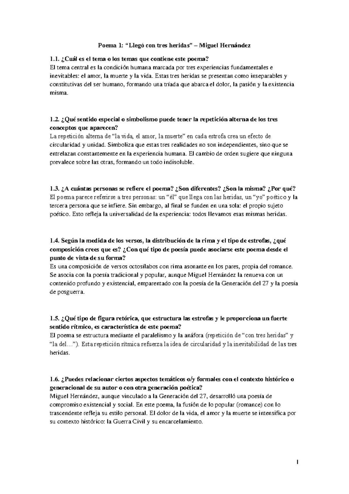 PAUemas: Análisis de Poemas para el Examen de Literatura - Studocu