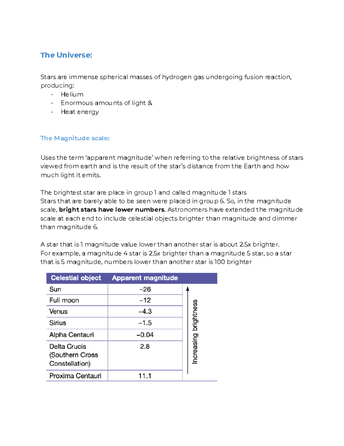 Yr 10 Science Yearly Exam Notes: Stars, DNA, and Evolution Concepts ...