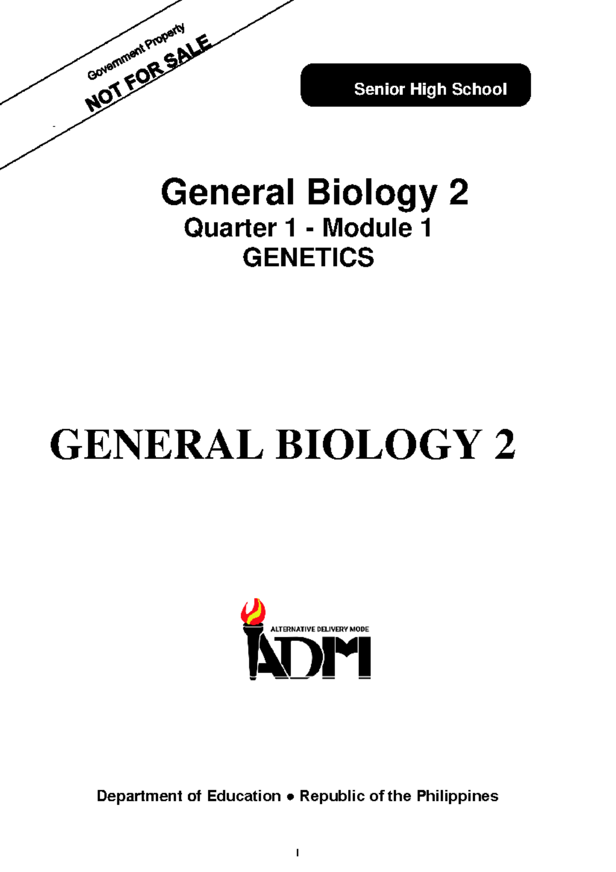 General Biology 2 - Quarter 1: Genetics Module Overview - Studocu