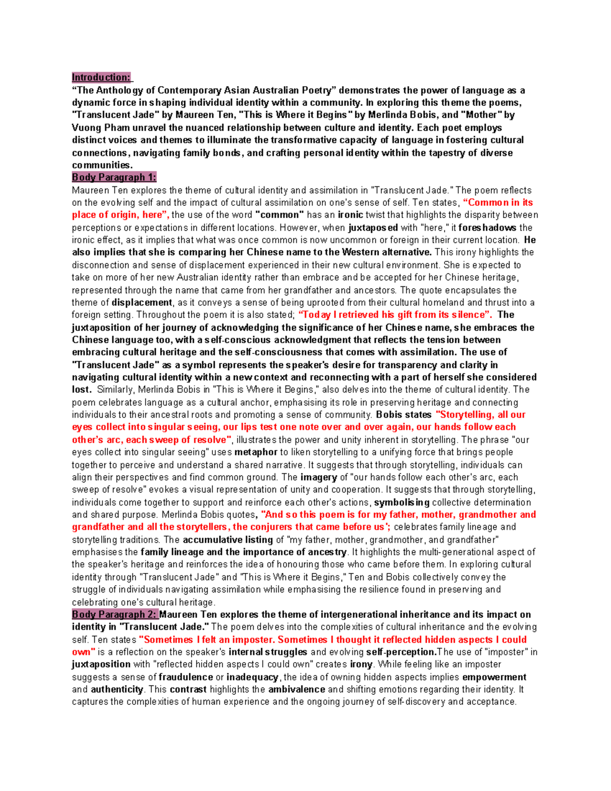 Anthology of Contemporary Asian Australian Poetry: Identity & Language ...