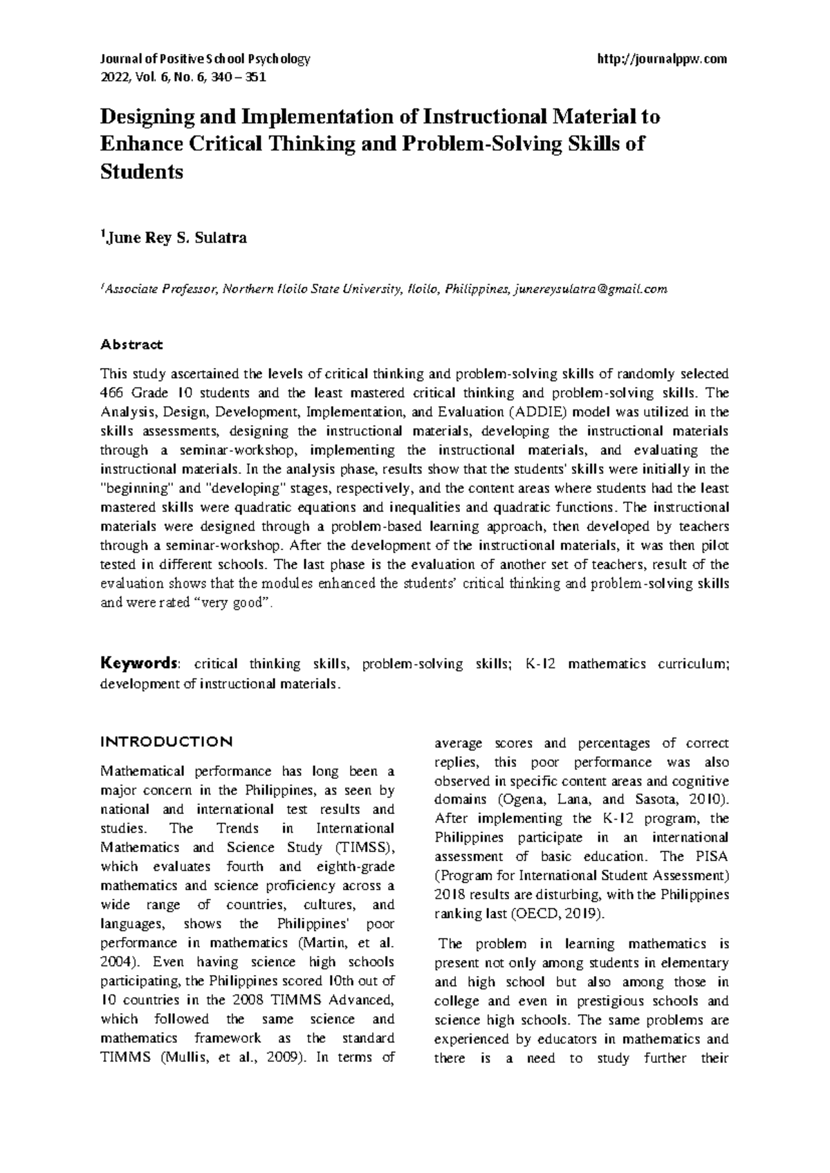 K-12 Math Curriculum: Designing Instructional Materials for Critical ...