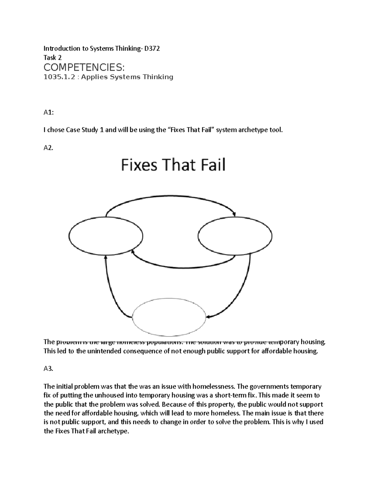 Introduction to Systems Thinking Case Study (TASK 2) - Studocu
