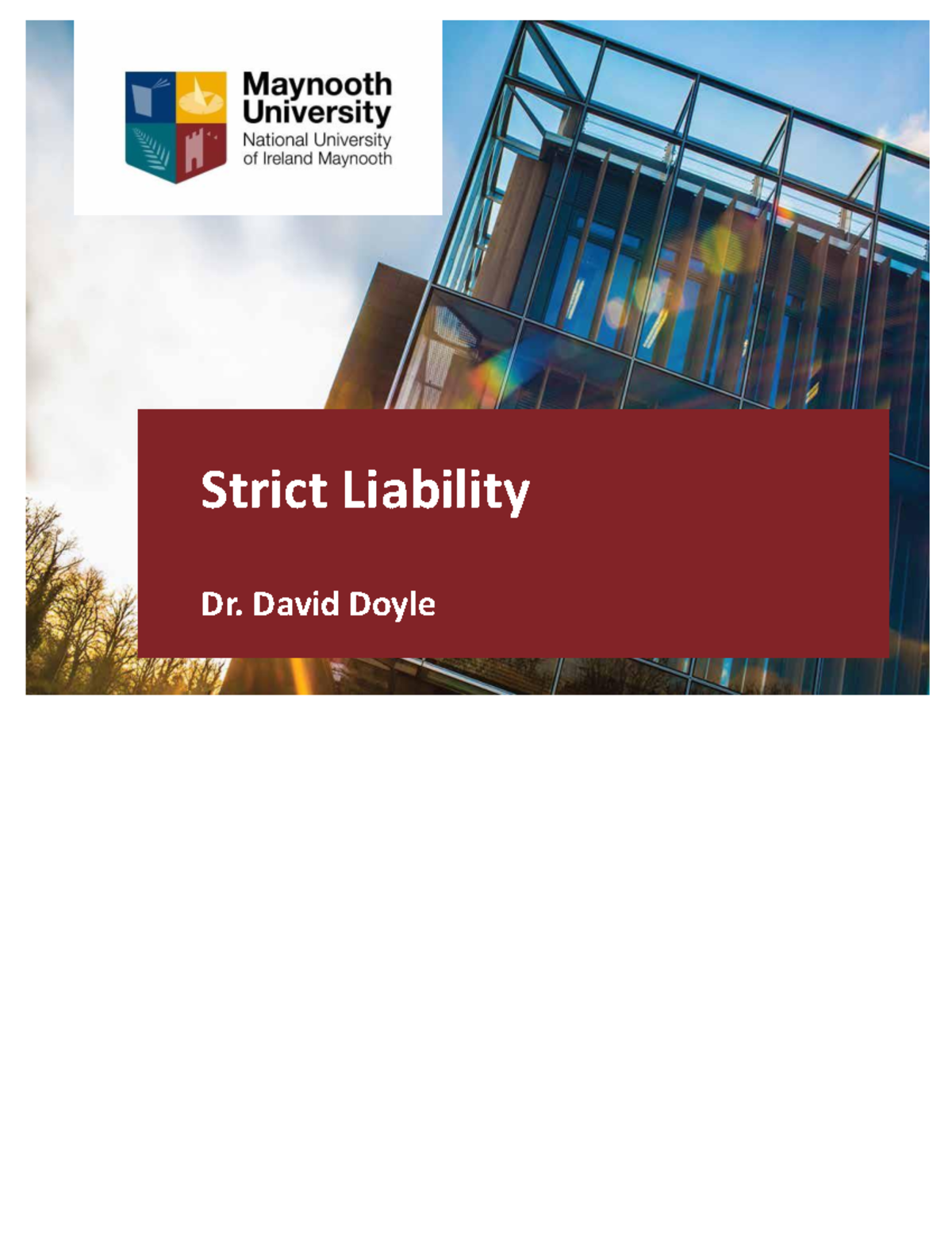 Strict Liability in Criminal Law - Lecture Notes - Studocu