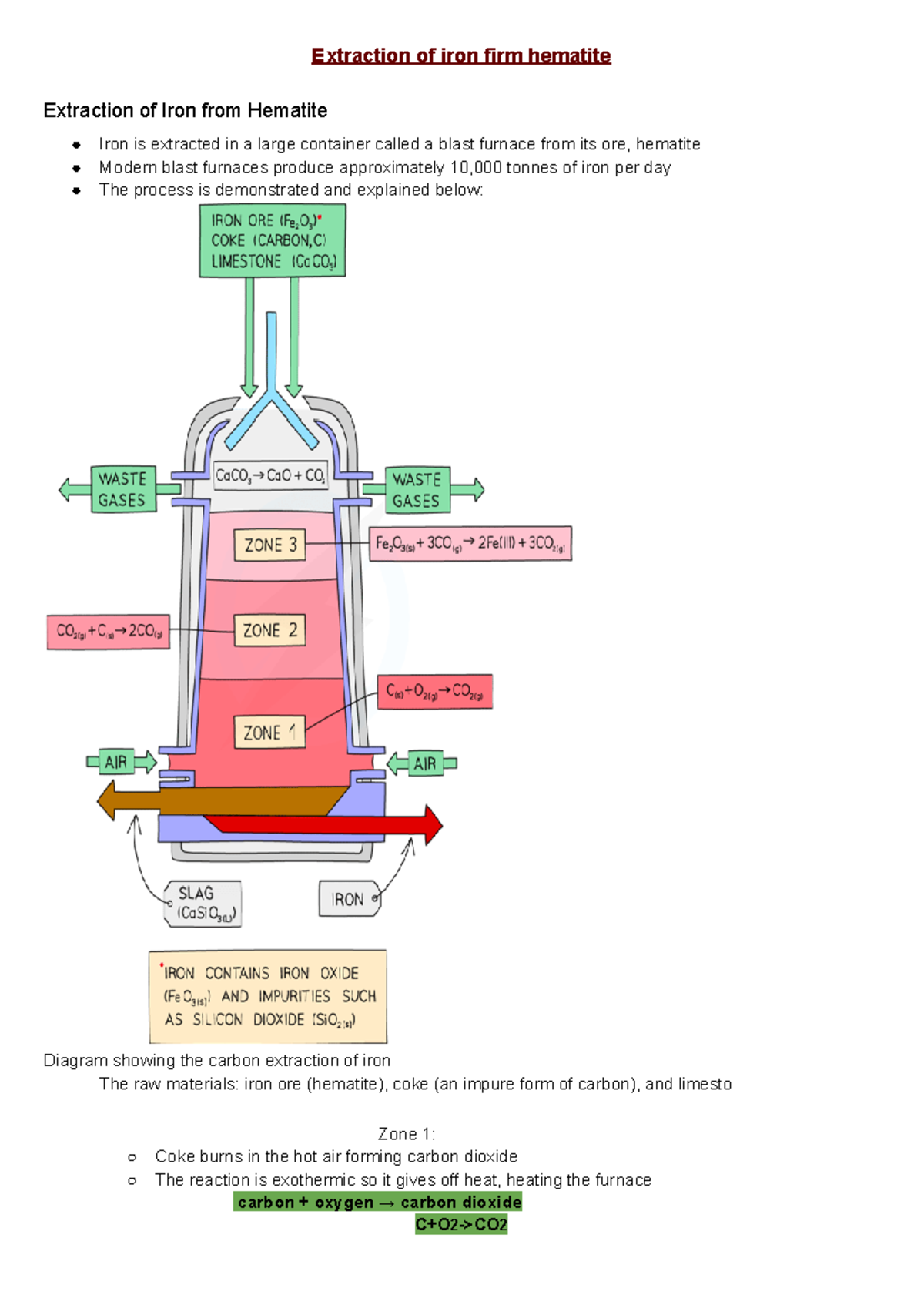 Chemistry Term 2: Interm 1 - Extraction & Reactions Overview - Studocu