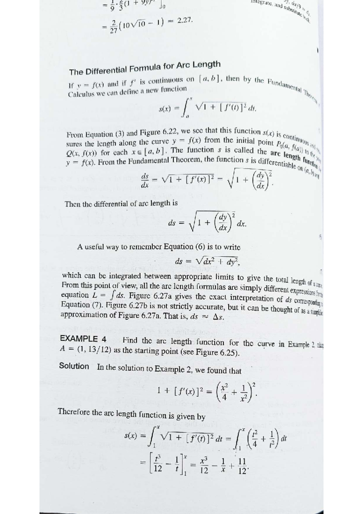 Calculus: Arc Length Differential Formula - ACE 2025 - Studocu