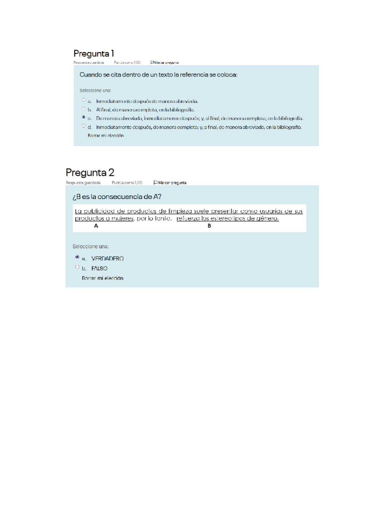 Evaluación Unidad 3: Preguntas y Respuestas sobre Referencias y ...