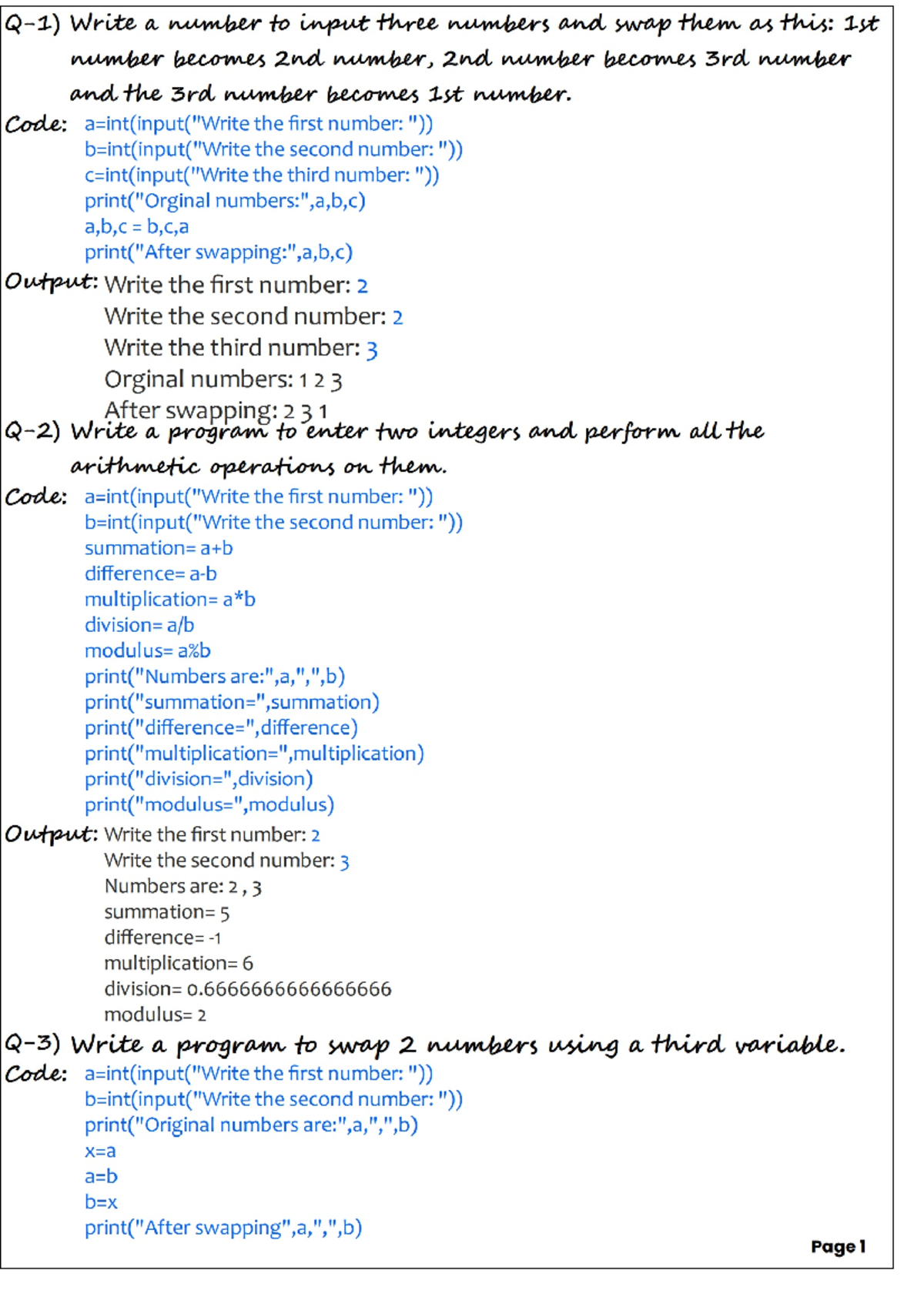 CS101: Programming Basics - Number Manipulation and Swapping Techniques ...