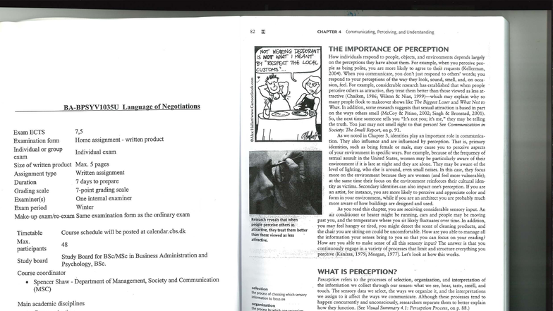 Language of Negotiations Exam: Importance of Perception in ...