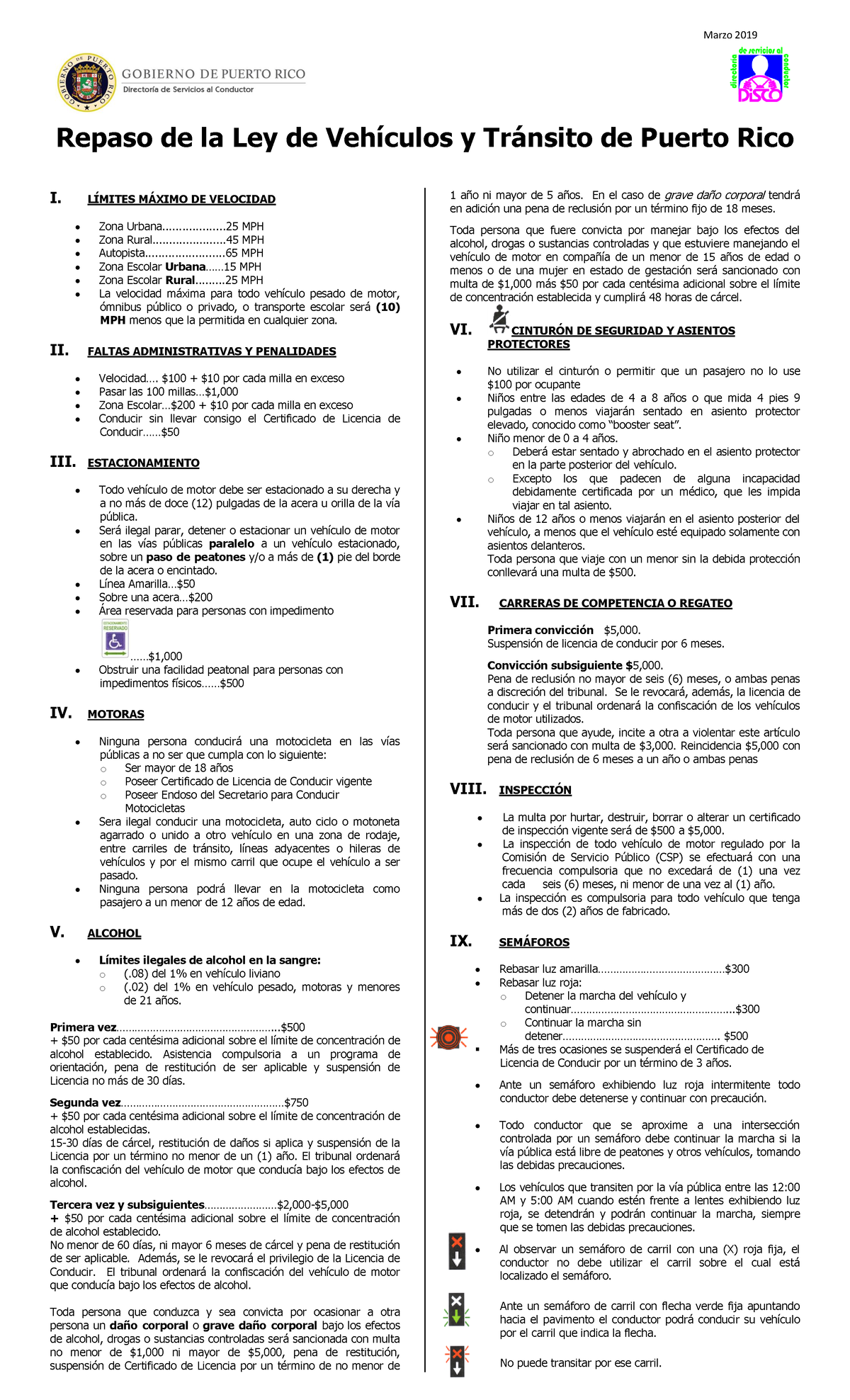 Repaso Ley 22: Vehículos y Tránsito - Actualizaciones hasta marzo 2019 ...