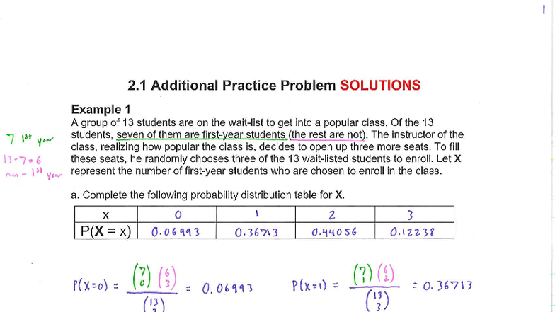 2.1 Additional Practice Problems Solutions - Studocu