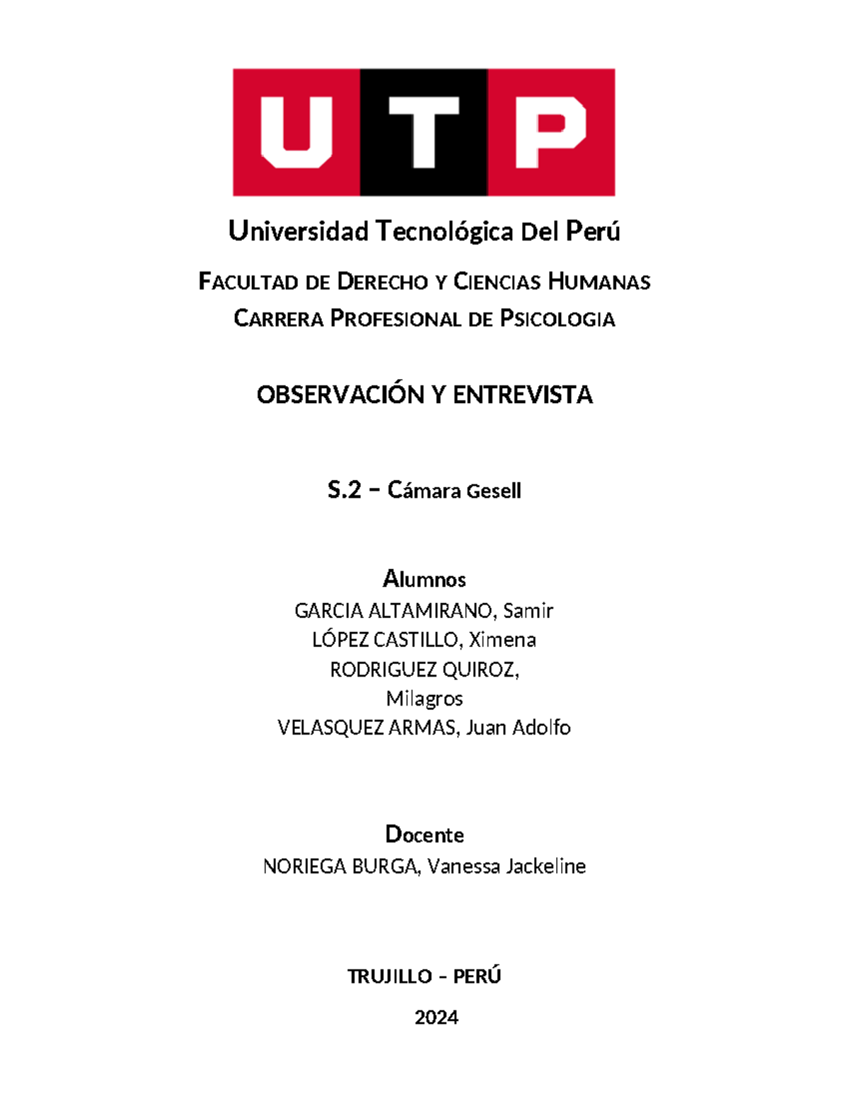 Definición y Uso de la Cámara Gesell en Psicología - S.2 - Studocu