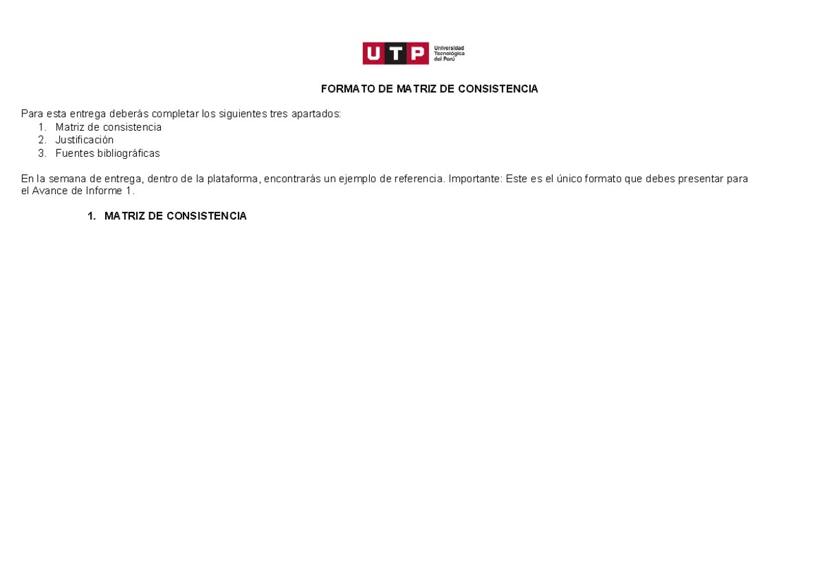 Avance de Informe 1: Matriz de Consistencia sobre Desvalorización ...