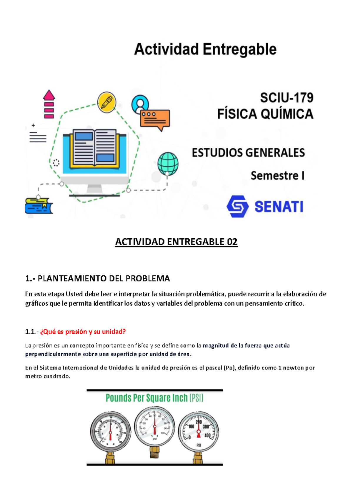 Entregable 2: Física y Química 2024 - Presión y Émbolos en Profundidad - Studocu