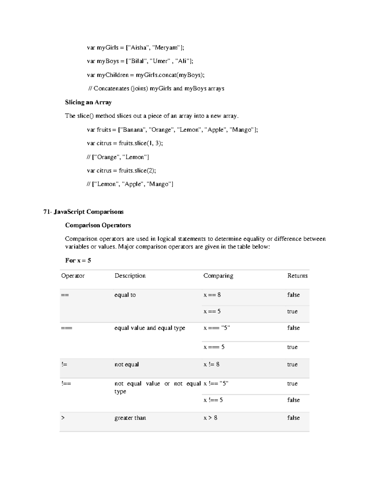 JavaScript Fundamentals: Operators, Loops, and Error Handling (CS202) - Studocu