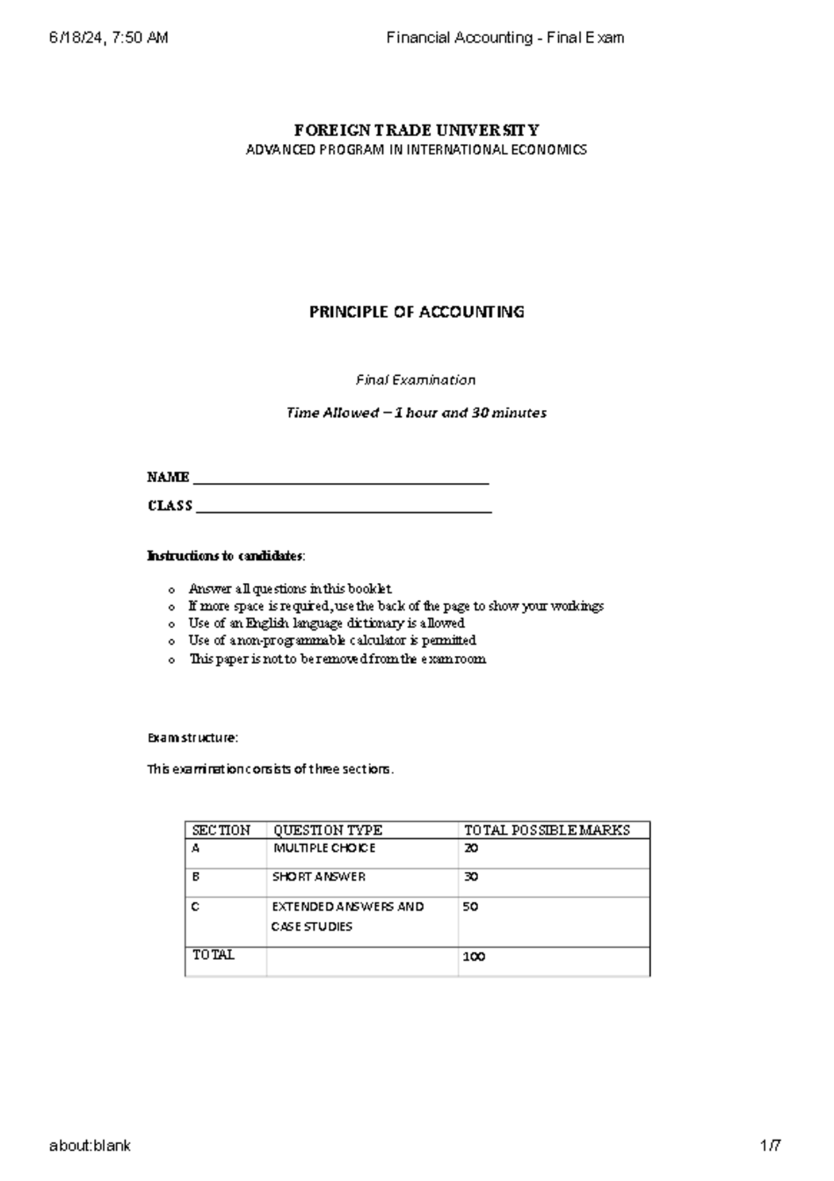 Financial-Accounting-Final-Exam-sample - FOREIGN TRADE UNIVERSITY ...