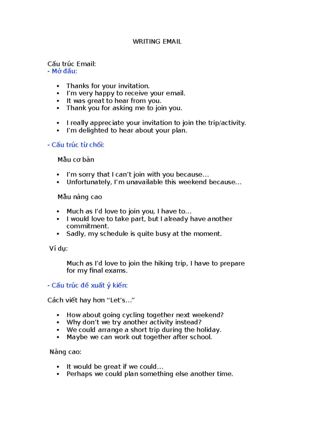 Writing Email: Structures and Examples for Effective Communication ...