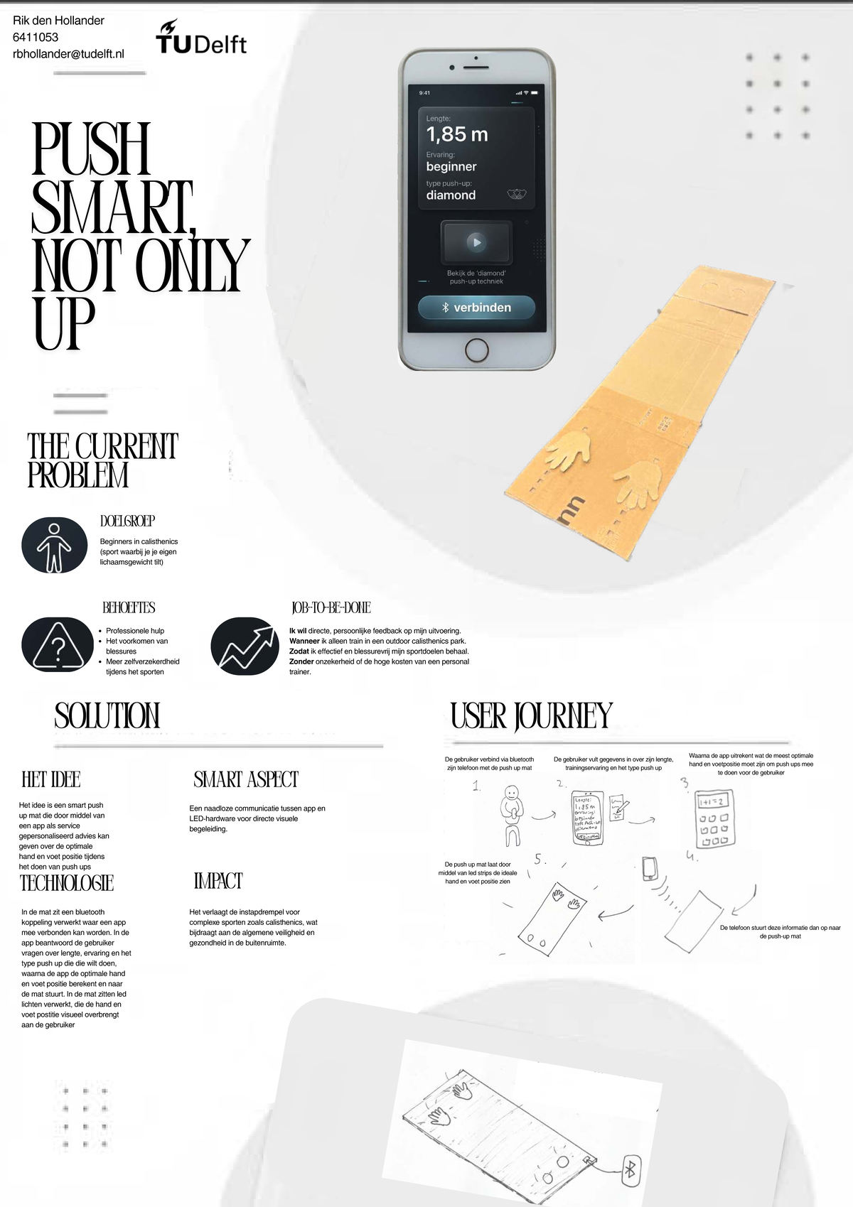 DP2 Poster: Smart Push-Up Mat for Calisthenics Beginners A03 - Studeersnel