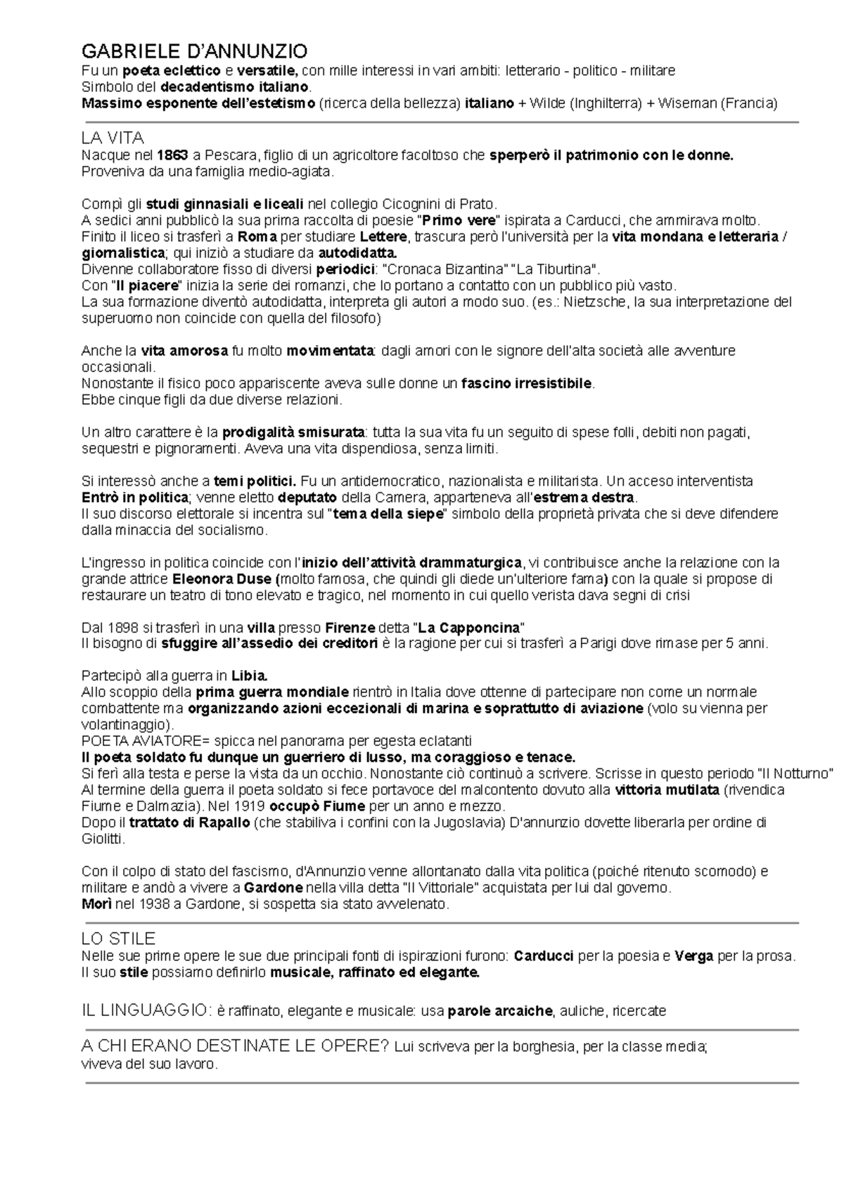 GABRIELE D'ANNUNZIO: Poeta Eclettico e Simbolo del Decadentismo ...