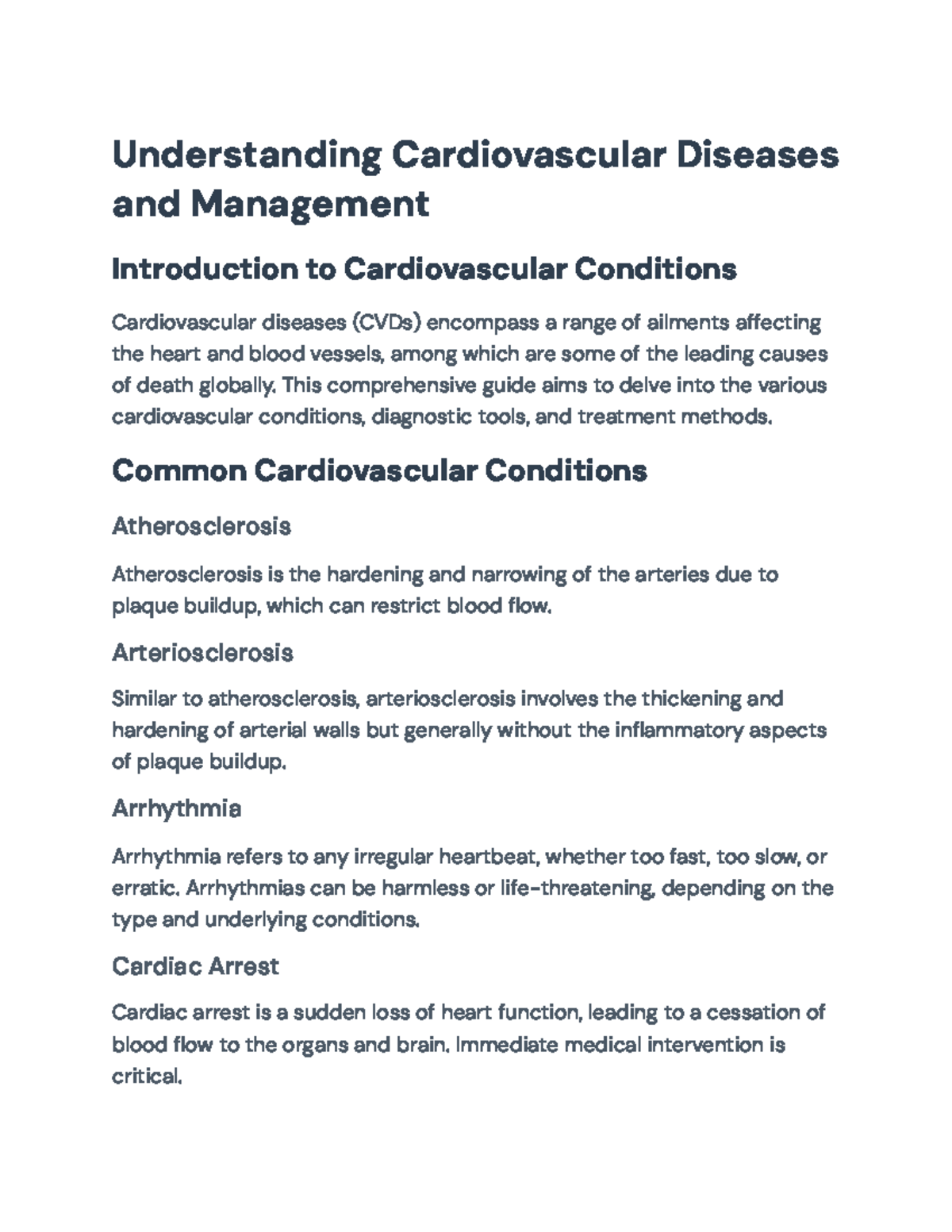 Understanding CVDs: Conditions, Diagnostics & Treatments (CVD 101 ...