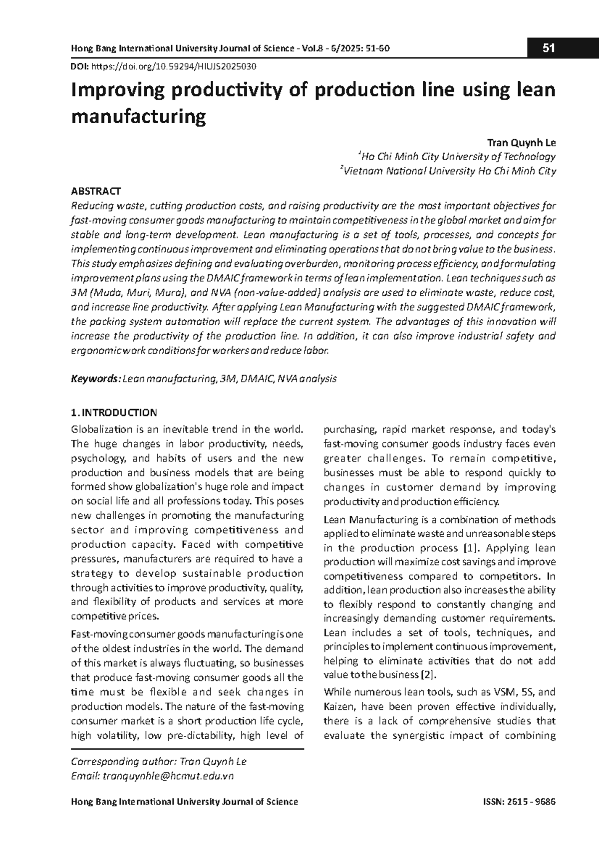 Improving Production Line Efficiency with Lean Manufacturing (ENG 101 ...