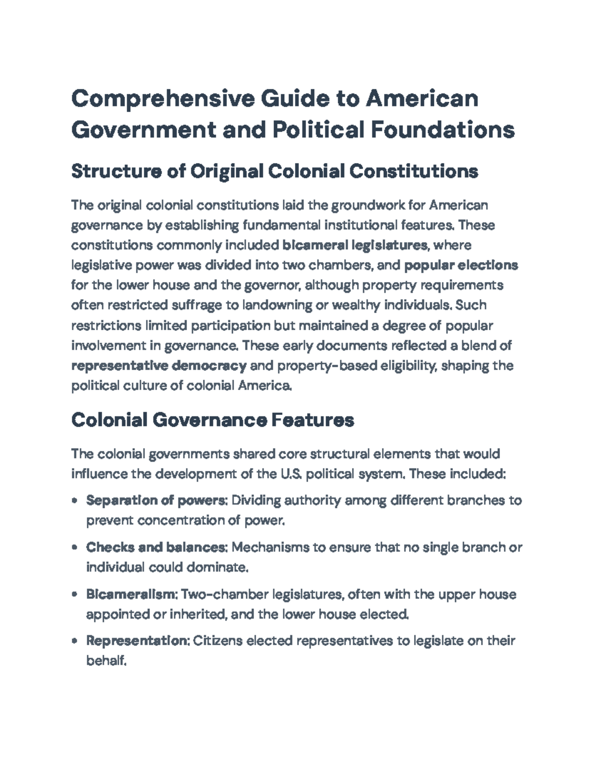 Comprehensive Overview of American Government (POL 101) - Studocu