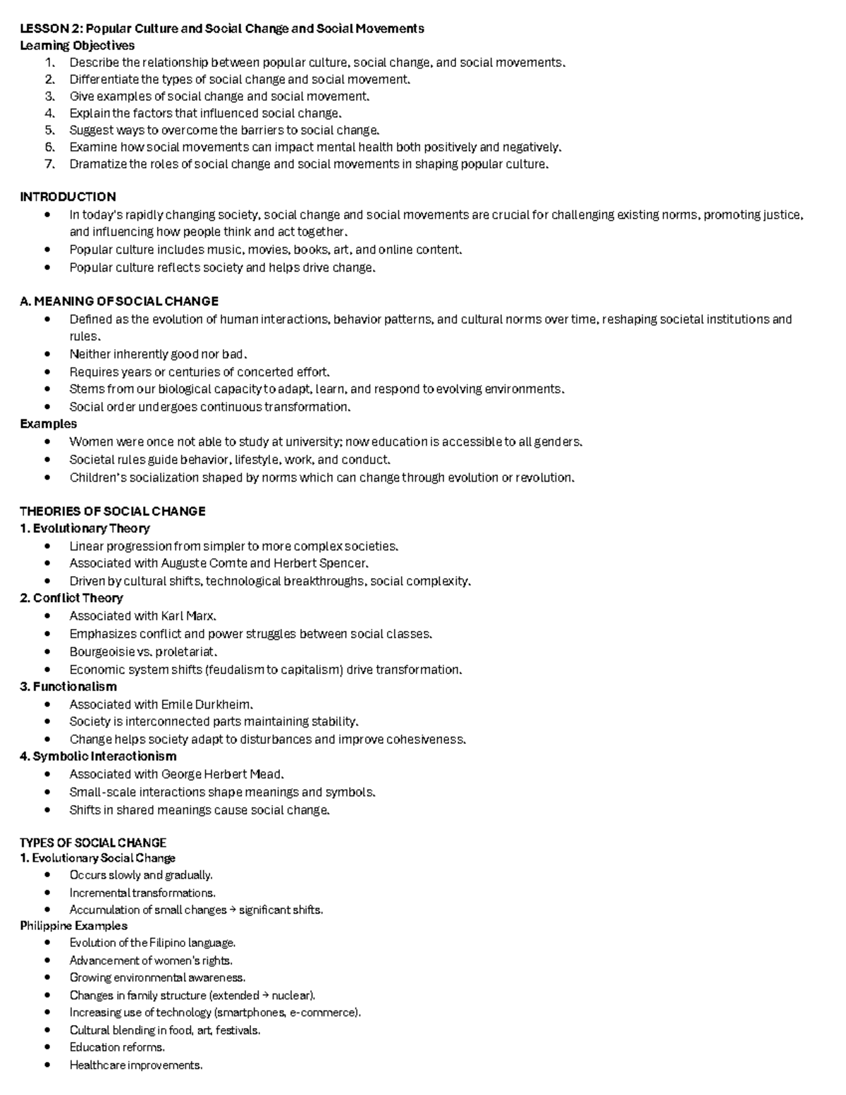 Group 2 Lesson 2: Impact of Popular Culture on Social Change ...