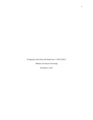 D187 task 1 - Passed assessment - Differentiated Instruction-D187 Task ...