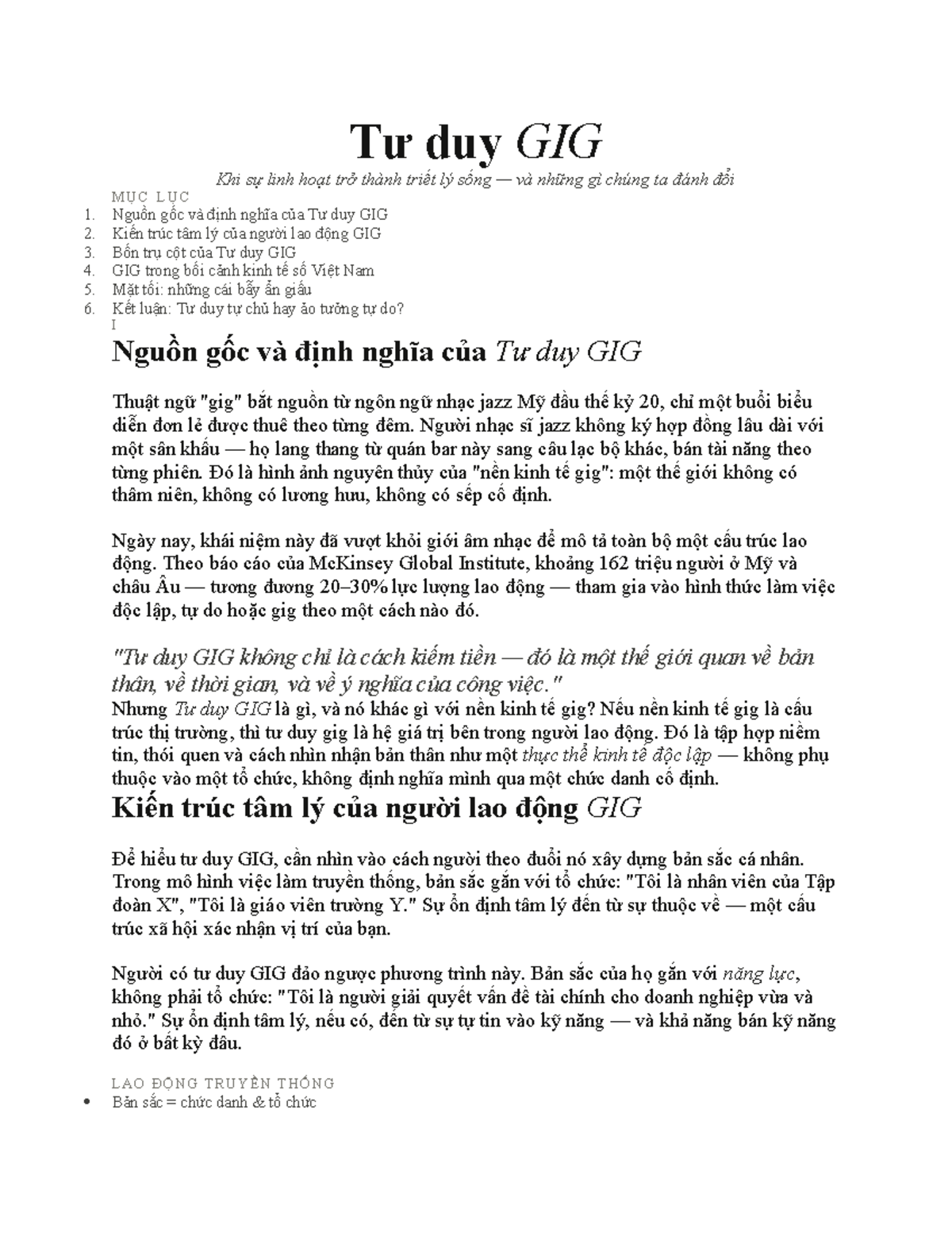 Tư duy GIG: Phương pháp Quản lý Thời gian Đột phá trong Kinh tế Số ...