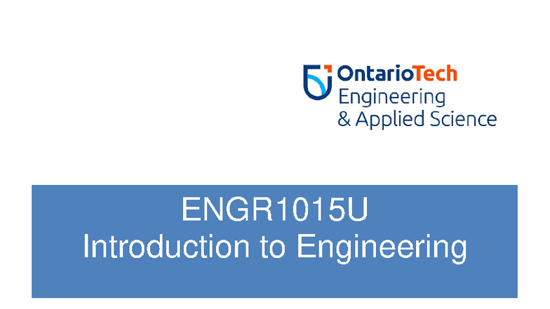 ENGR1015U Lab 8: Introduction to MATLAB & Simulink Toolboxes - Studocu