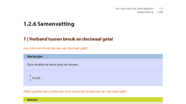 Wiskunde 3 (2024) - Samenvatting van Rationale naar Reële Getallen ...