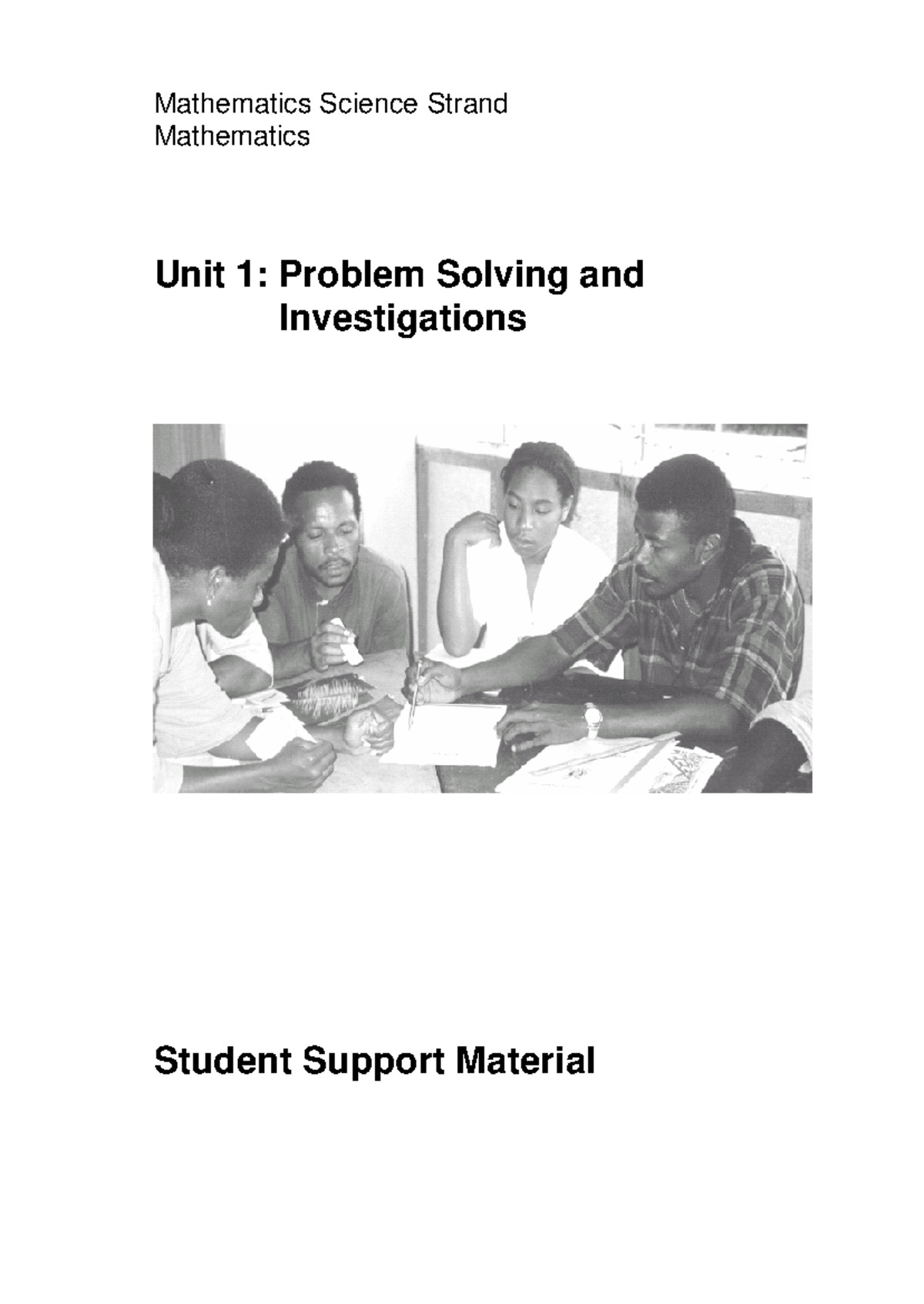 Mathematics Unit 1: Problem Solving & Investigations Overview - Studocu