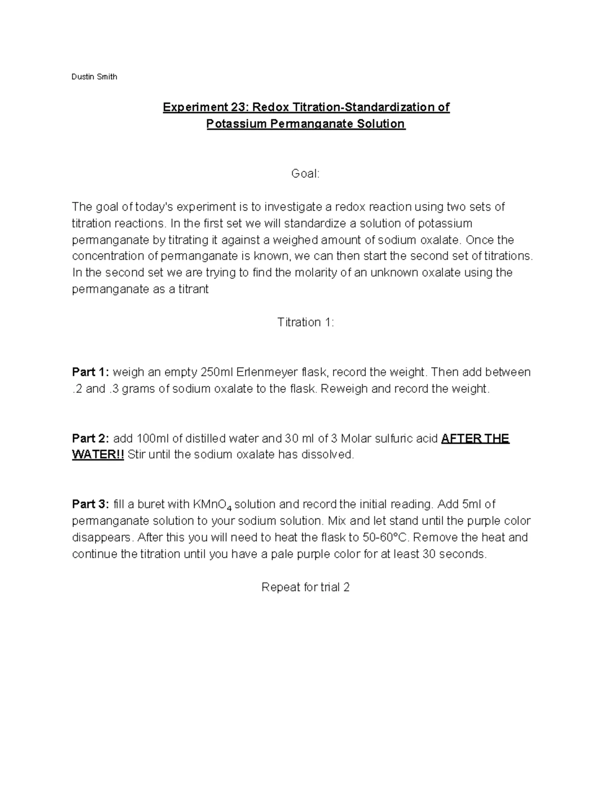 Lab 10 Thermodynamics of Dissolving Urea - unt CHEM 1440. 1 April 2019 ...