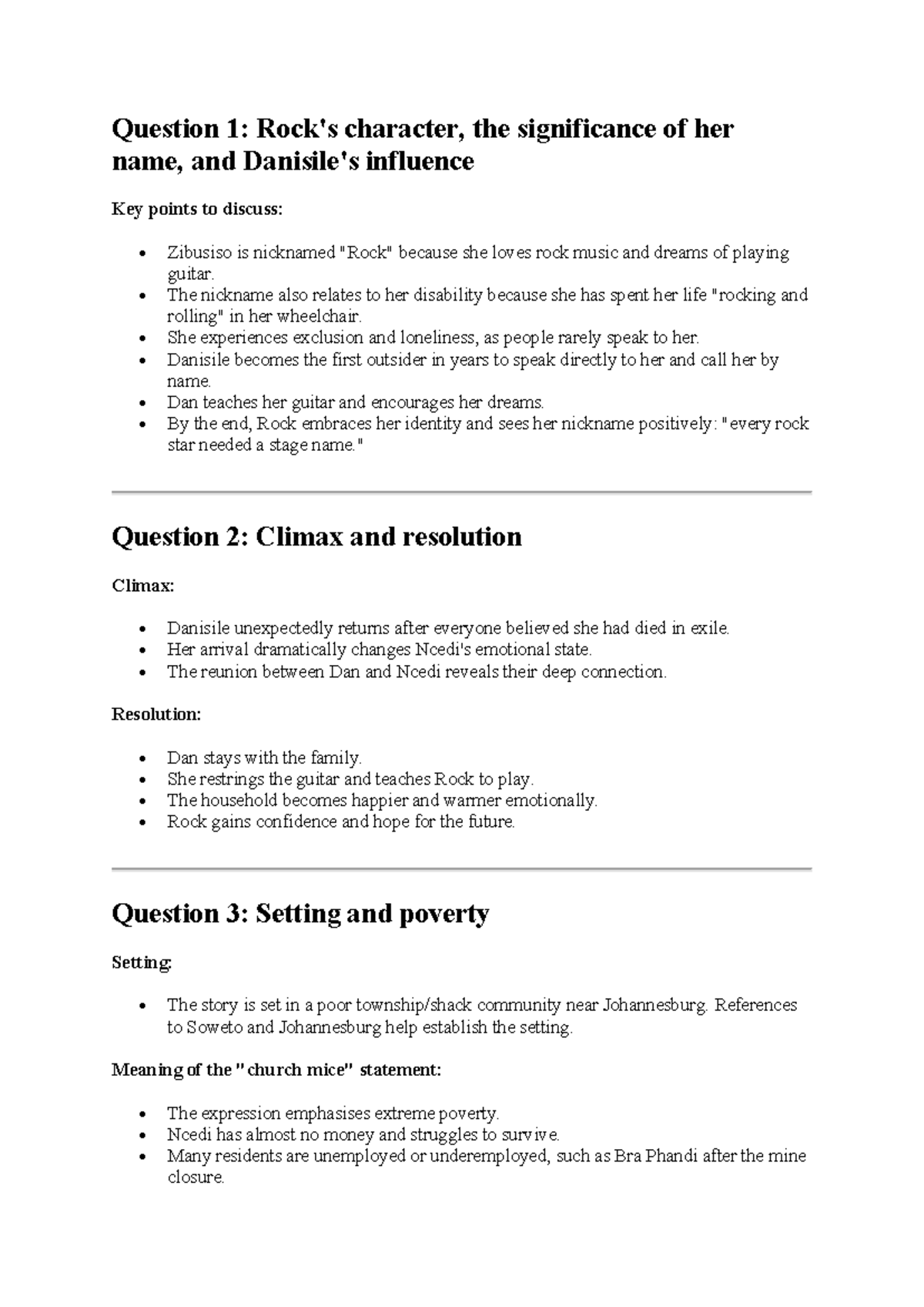 Question 1: Character Analysis & Themes in LINEAR AALGENRA - Studocu