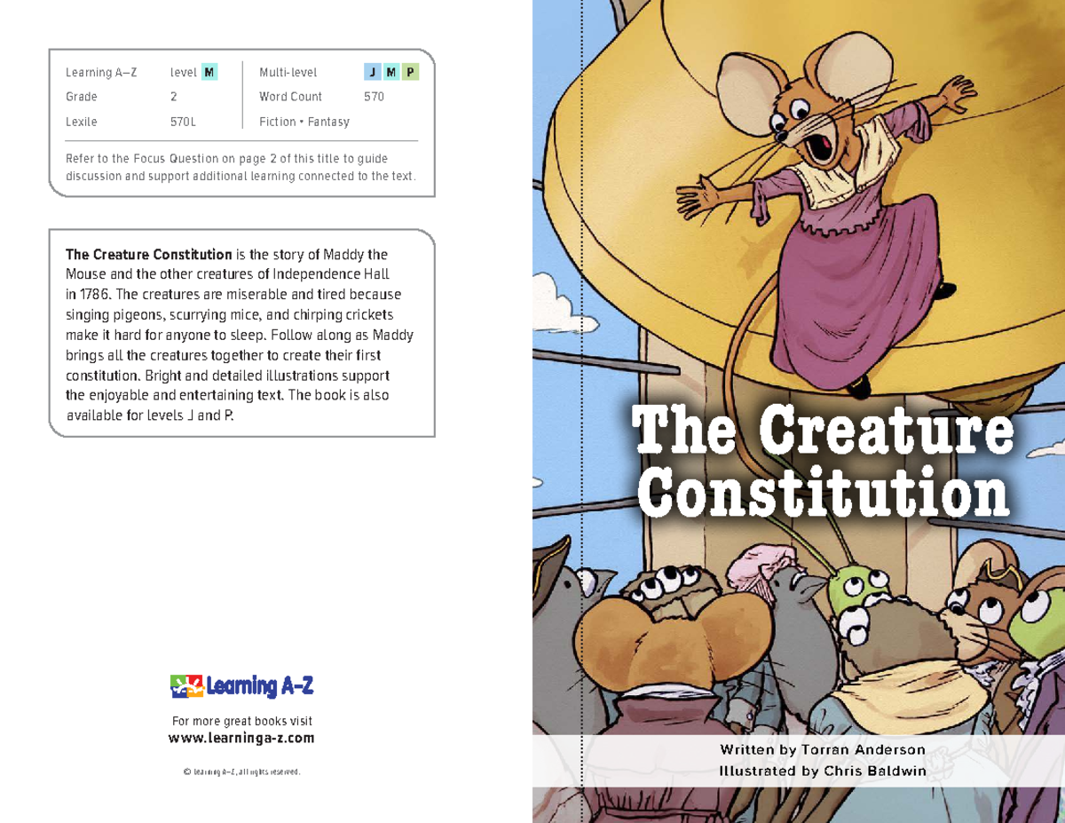 Raz LM27 Creature Constitution Level M Discussion Guide - Studocu