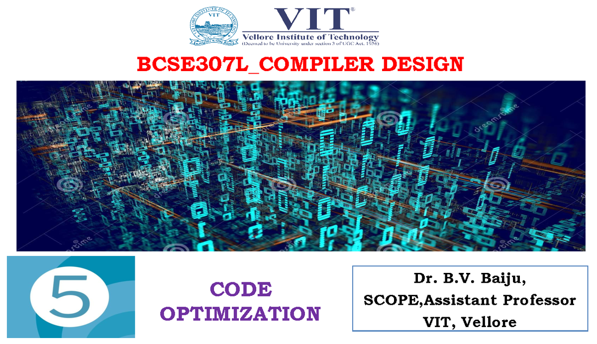 BCSE307L Final Exam: Data Flow Analysis & Code Optimization - Studocu