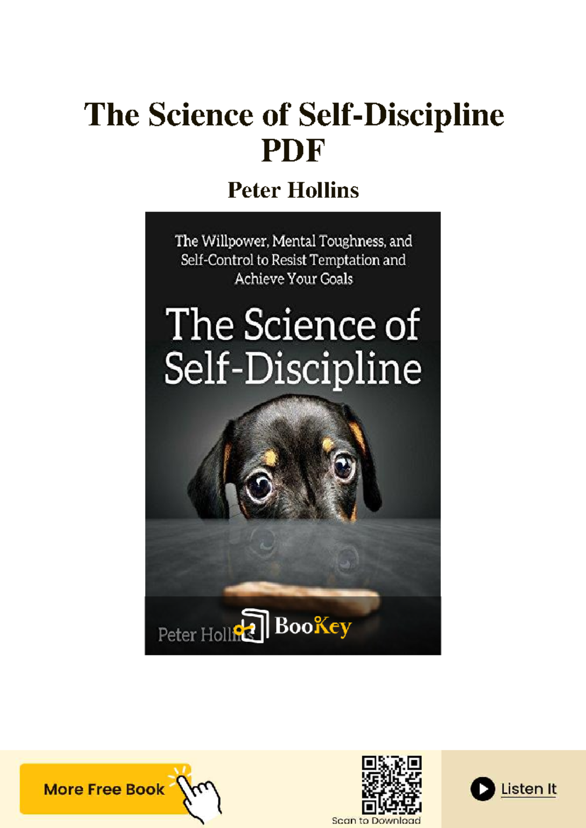 The Science of Self-Discipline: Insights from Peter Hollins - Studocu