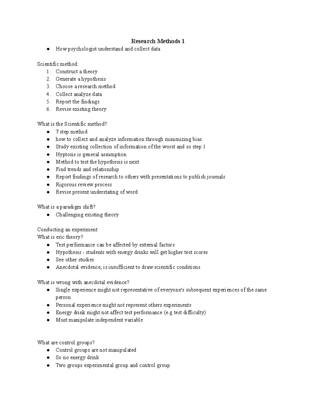 Research Methods 1: Understanding Data Collection & Analysis - Studocu