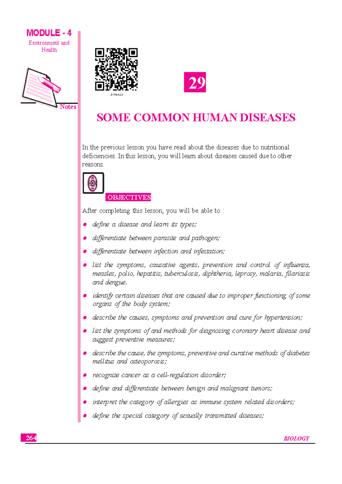 MODULE 4: Common Human Diseases - Environment and Health Notes - Studocu