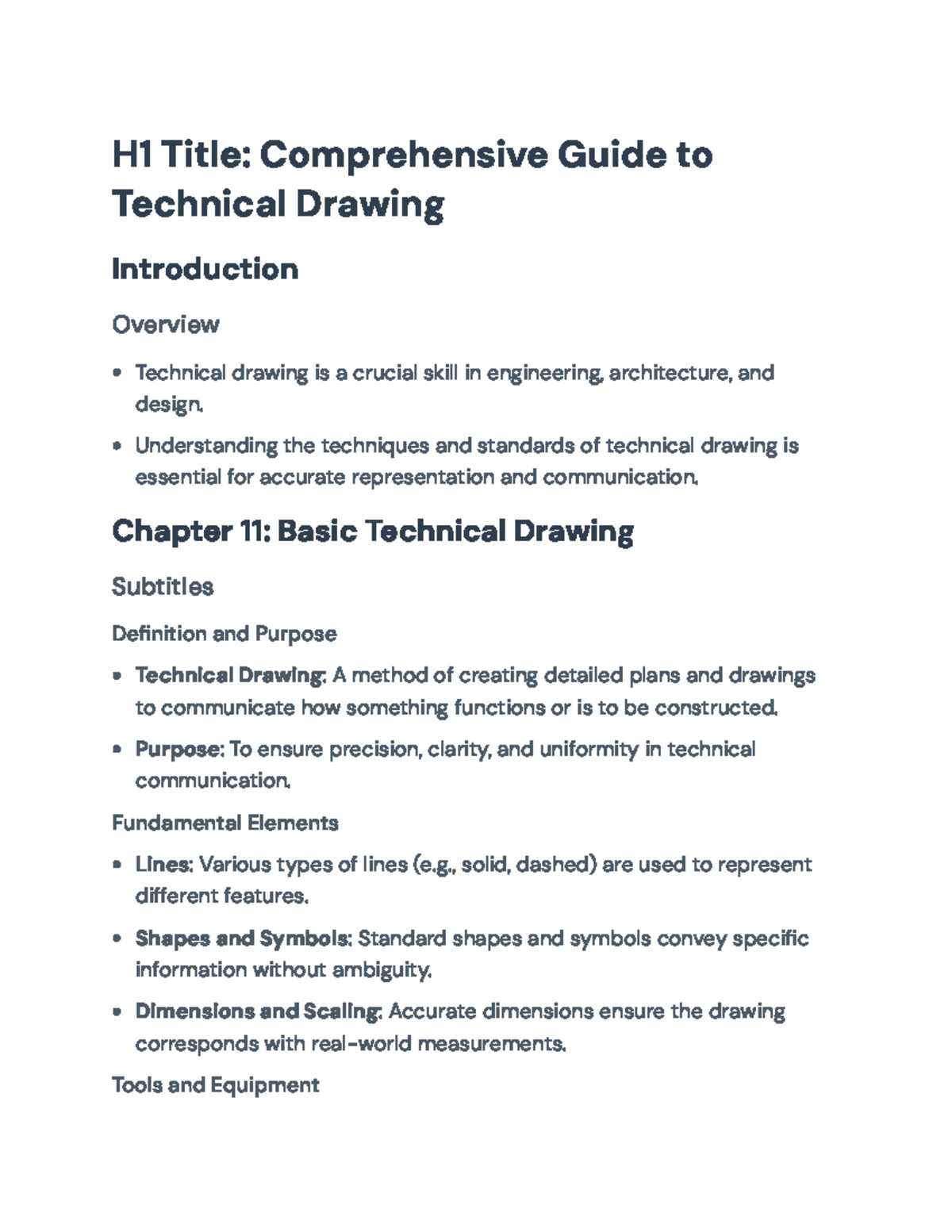 Comprehensive Guide To Chapter 11 Basic Technical Drawing Techniques