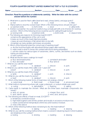3 Q4 TLE Cookery 10 - Module 3 Quarter 4 - 10 TLE Cookery Quarter 4 ...