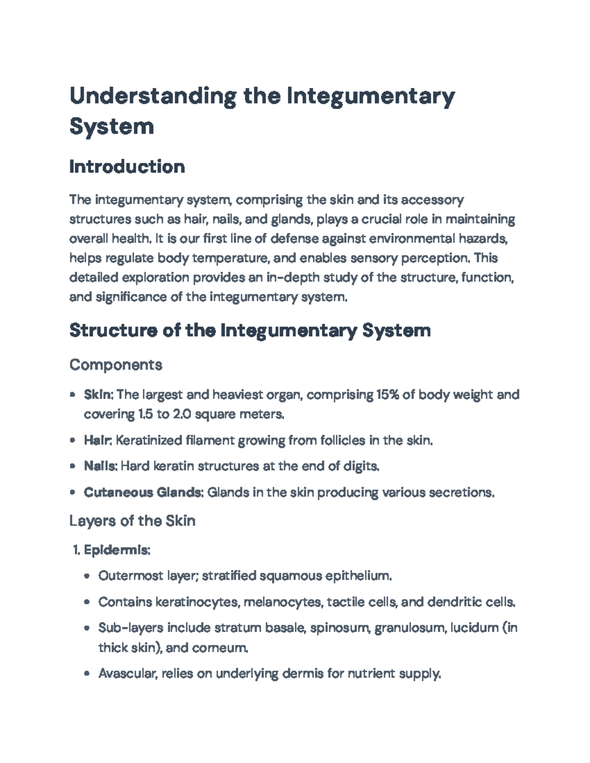 Integumentary System Overview: Structure, Function & Disorders ...