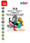 Q2 Grade 10 Cookery Module 1 - TLE Quarter 2 – Module 1: Cookery 10 ...