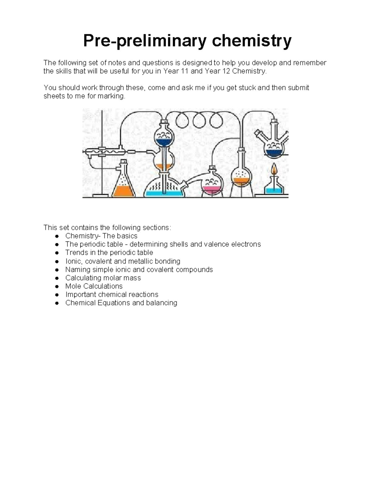 Year 10 Chemistry Pre-Preliminary Study Notes - Studocu