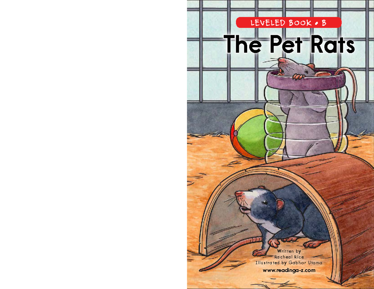 Leveled Book B: The Pet Rats - Reading & Activities Guide - Studocu