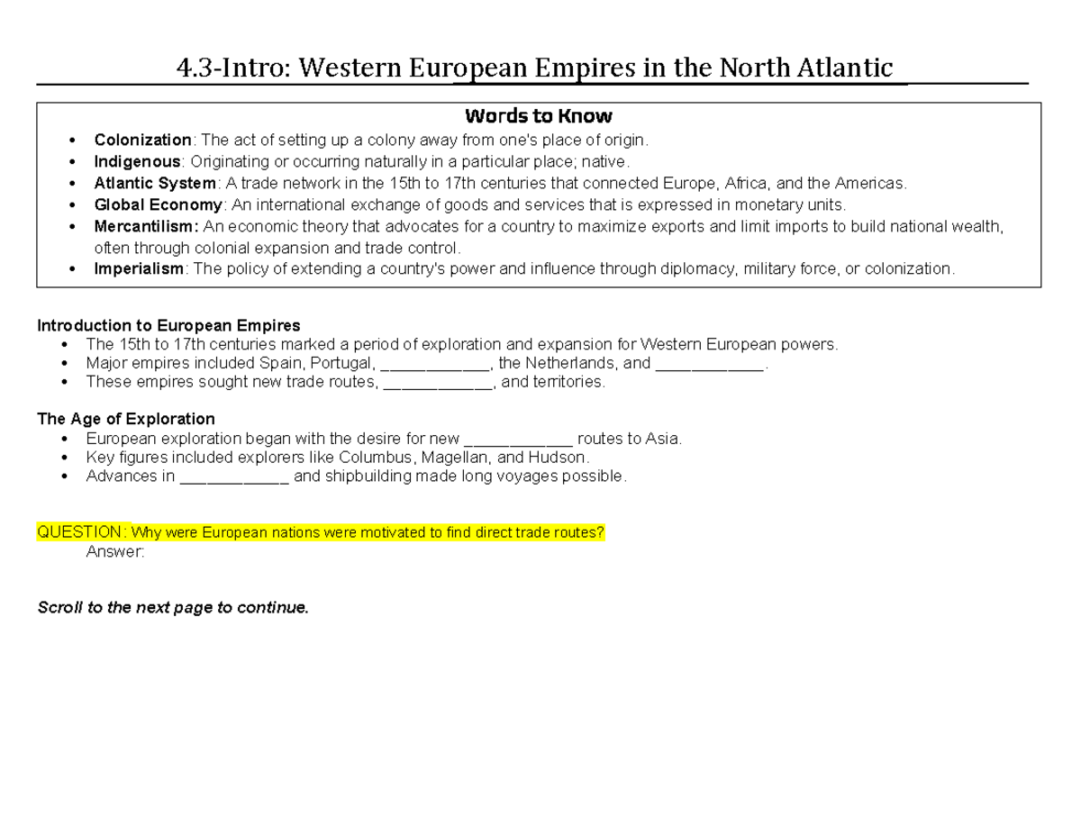 Western European empires in the North Atlantic: Key concepts and ...