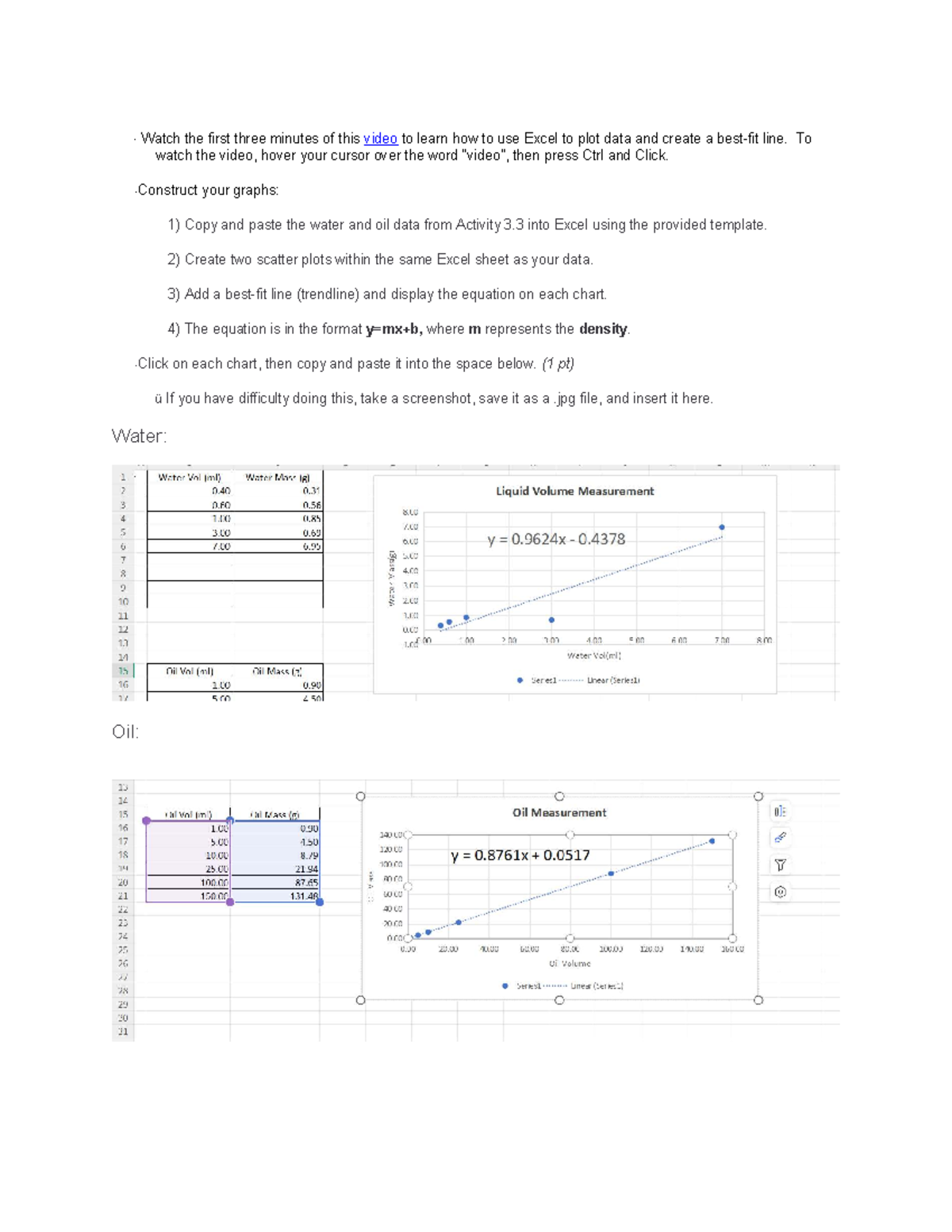 Excel Data Plotting Guide: Measurement Worksheet - Studocu