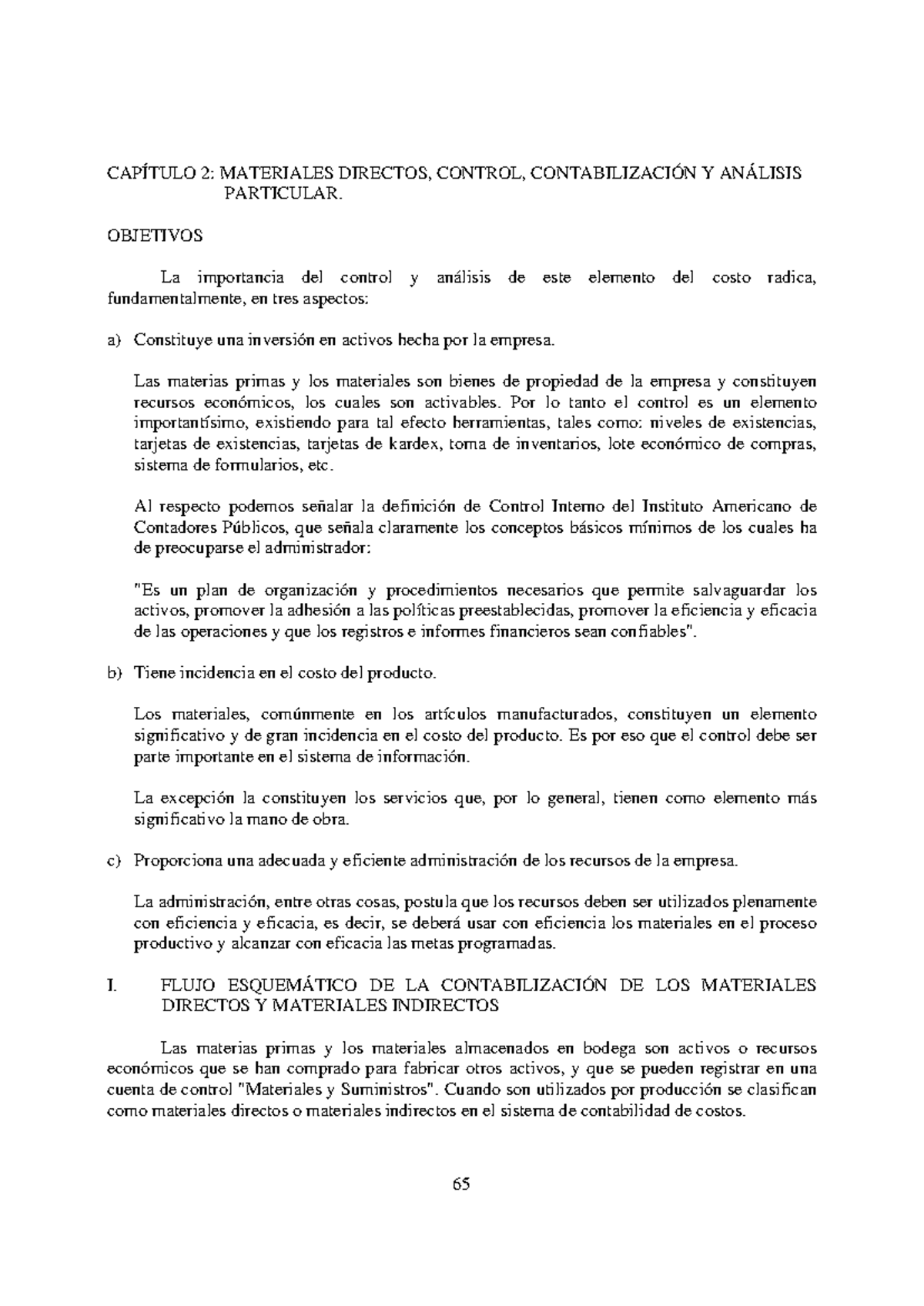 CAPÍTULO 2 H: MATERIALES DIRECTOS Y CONTROL EN CONTABILIDAD - Studocu