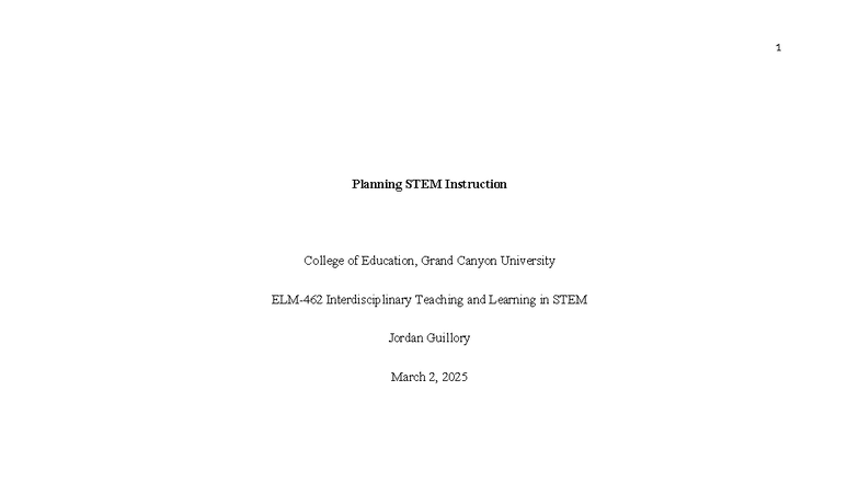 STEM Unit Plan: Weather & Climate for 5th Grade (EDU 2024) - Studocu